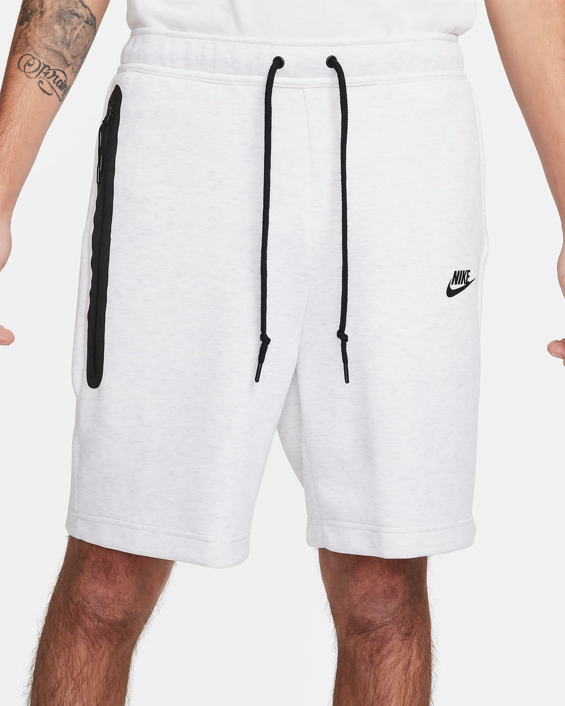Nike Tech Fleece Shorts 'Birch Heather/Black' | On The Run Co